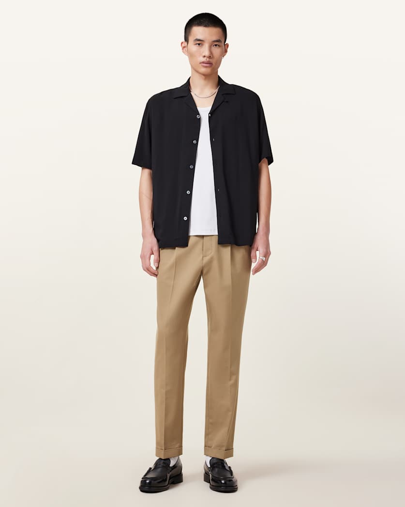 Tallis Slim Fit Cropped Pants Antique Brown | ALLSAINTS US